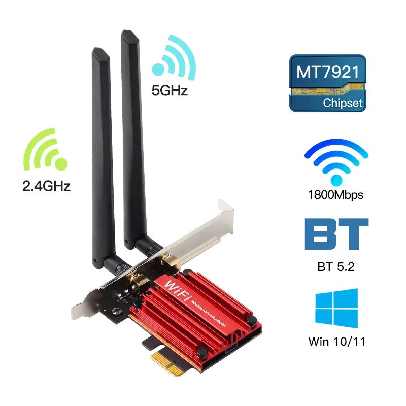 Wi-Fi 6 сетевая карта DERAPID PCE-AX1800 WIFI6