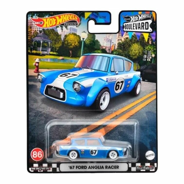 HKF32 Машинка металлическая игрушка Hot Wheels Premium Boulevard коллекционная модель премиальная 67 Ford Anglia Racer