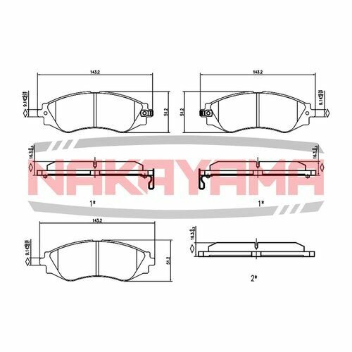 Колодки тормозные дисковые Nakayama p0872ny