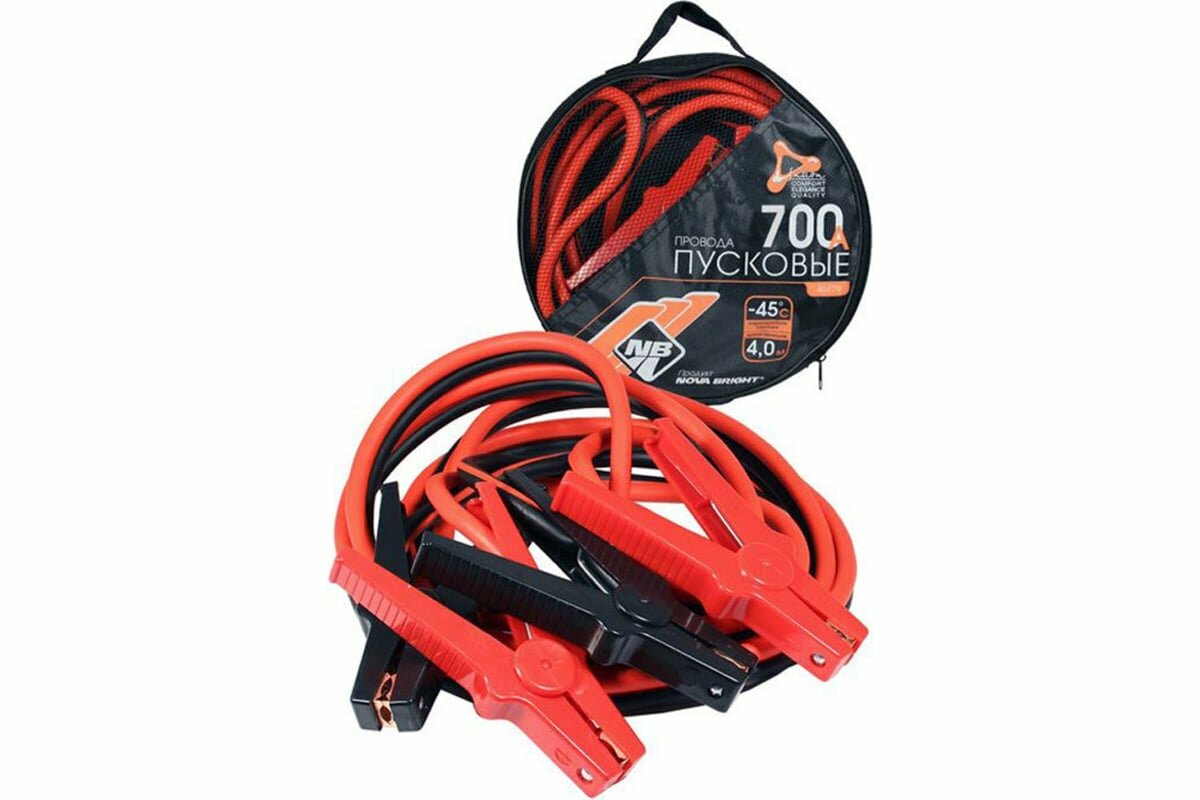Nova Bright Провода пусковые "fusion" 700А морозостойкие, в сумке, 4 м 46779
