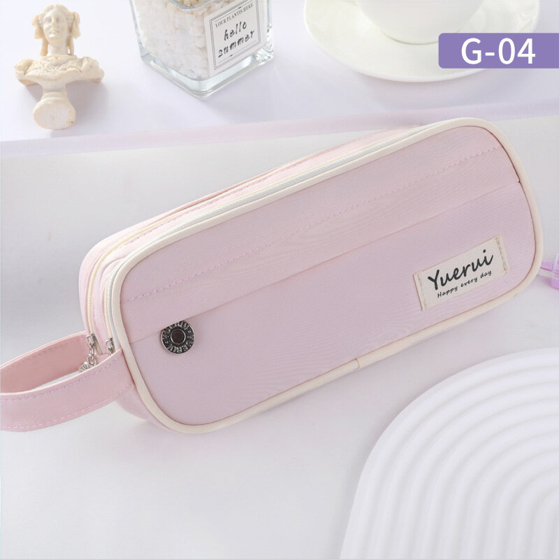 Пенал "Macaron", трехслойный, на двойной молнии, 60 ручек, цвет корень лотоса