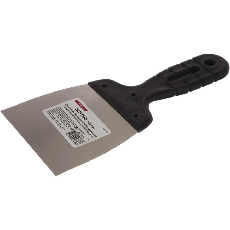 Шпатель Rexant 100 мм нержавеющая сталь, ручка пластмассовая 89-0204