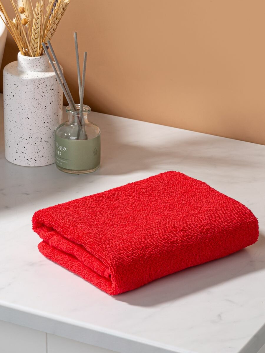 Махровое полотенце 40х70 см. Sandal Оптима , плотность - 400 гр, цвет - красный