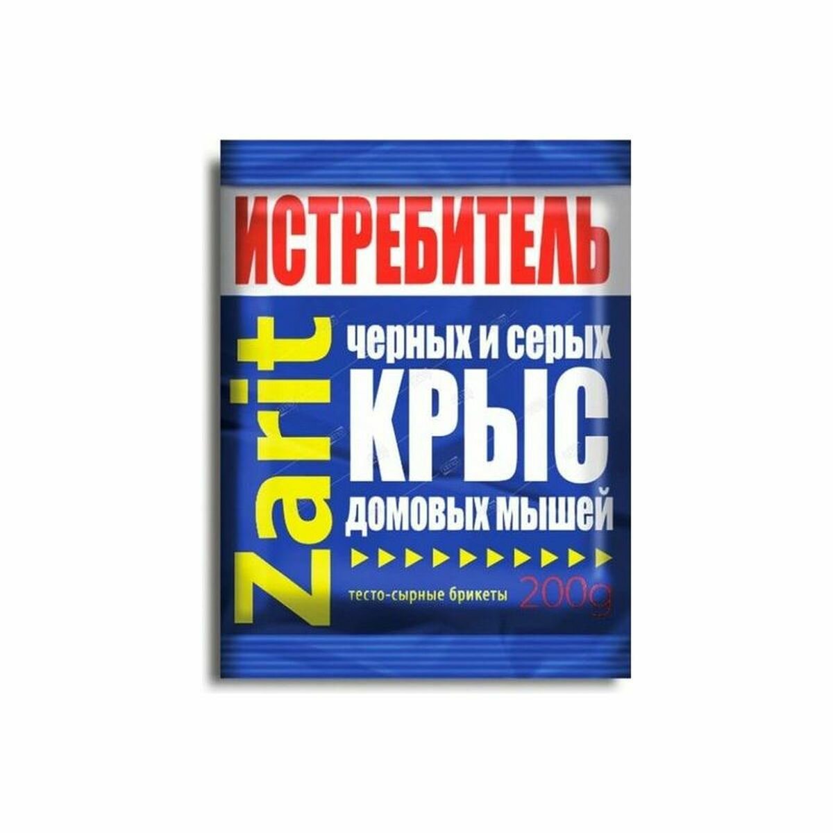 Средство от грызунов Zarit истребитель ТриКота тесто-сырный брикеты 200г
