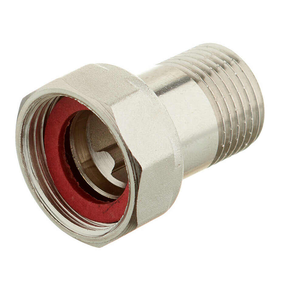 Полусгон 3/4 ВР(г) x1/2 НР(ш) с накидной гайкой латунный