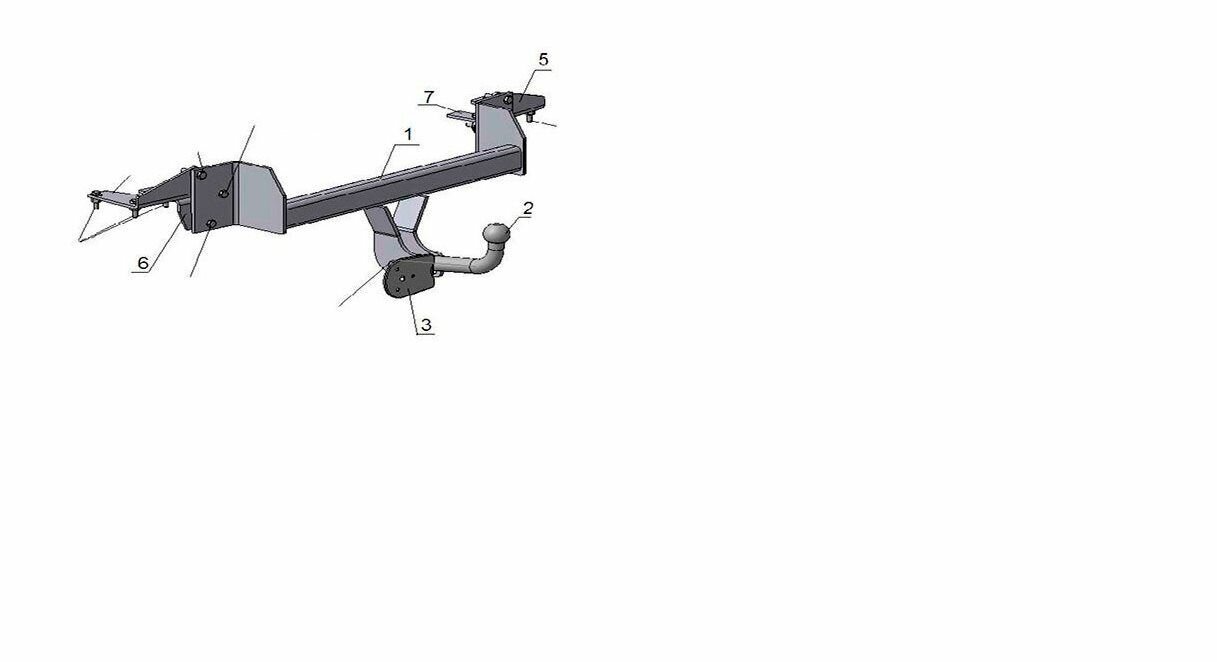 Фаркоп для Suzuki Liana хэтчбек 2001-2007гг. (без электрики) (паспорт и сертификат) AvtoS. SZ07