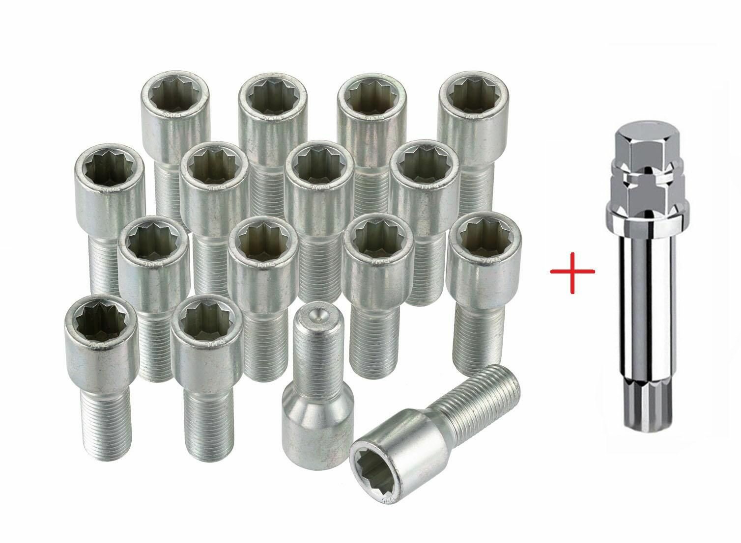 Болты колесные Ellis BS0ECN28 (B402), M14x1.5, спец ключ, 20 штук