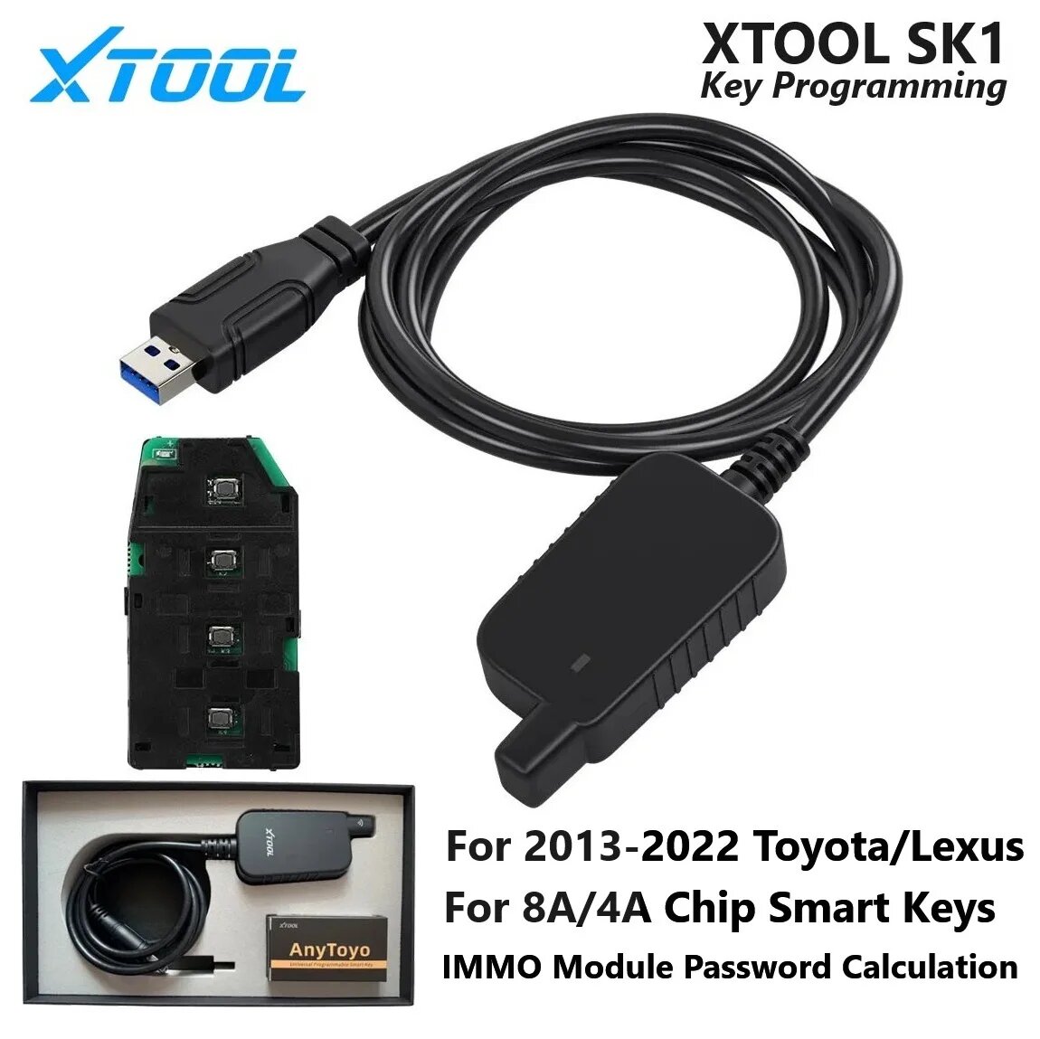 2026 XTOOL AnyToyo SK1 для Toyota и Lexus: Программирование смарт-ключей 8A/4A, восстановление всех утерянных ключей, кодирование автоключей с X100 PAD3 KC501