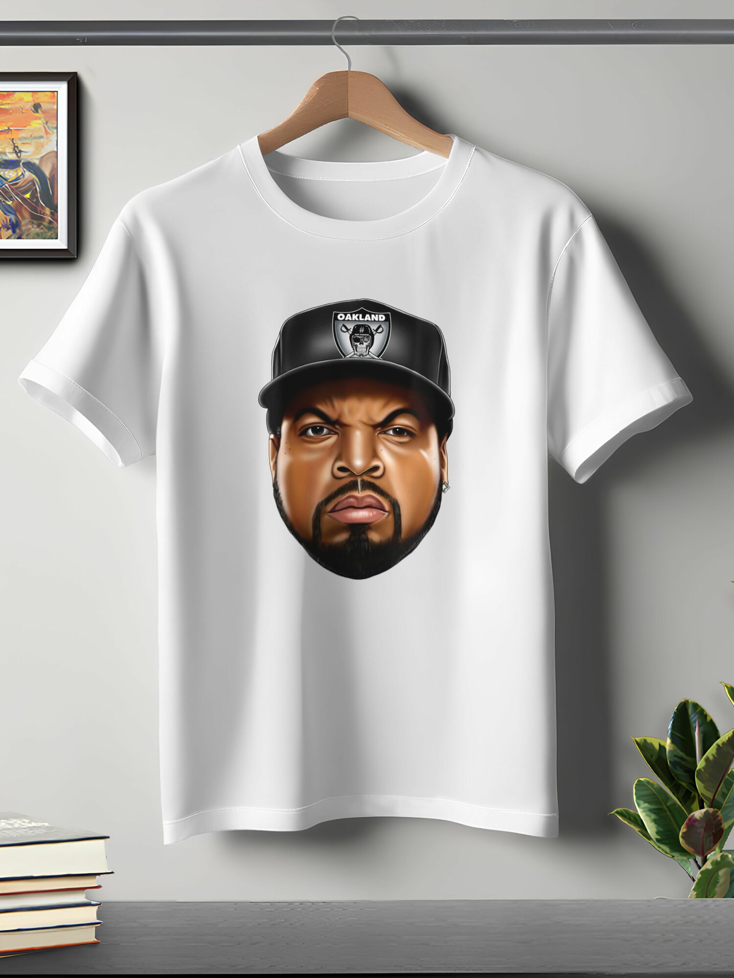 Футболка ONEQ унисекс 48-50 (L) размер с принтом Ice Cube, белая