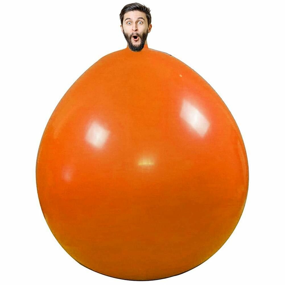 Латексный сенсорный мяч толщиной 72 дюйма, надувной ударный мяч, травяной спортивный вентиляционный мяч оранжевого цвета