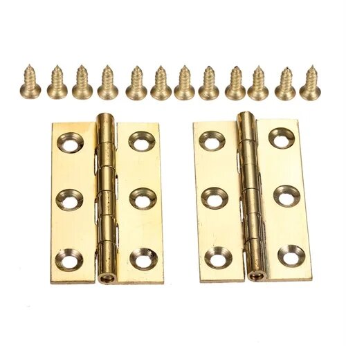 2 пары латунных петель золотого цвета для мебели 50x27mm