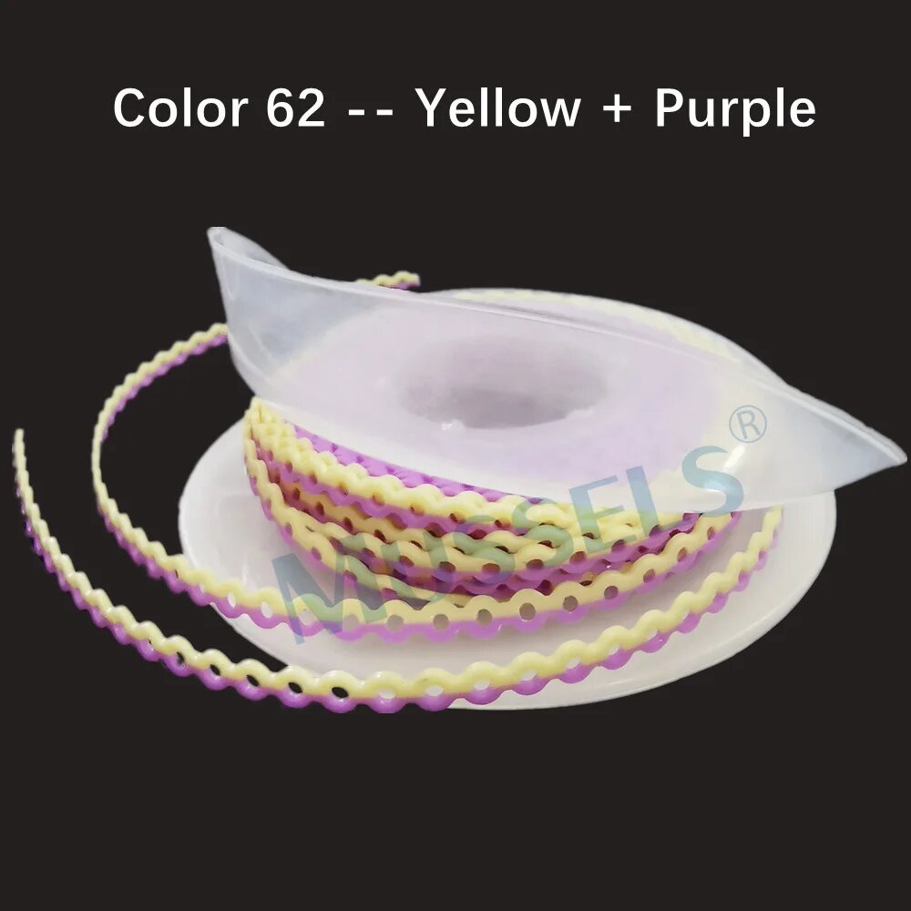 Эластичная цепь Mussels, Yellow + Purple, Continuous 62