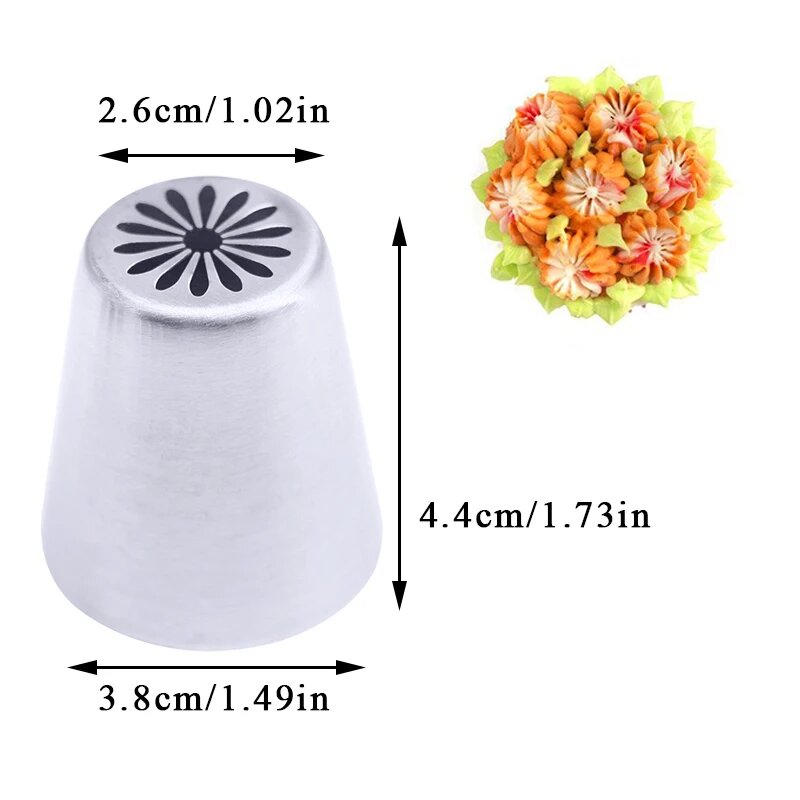 Насадки для глазури "Русский тюльпан", 26 шт, нержавеющая сталь 15