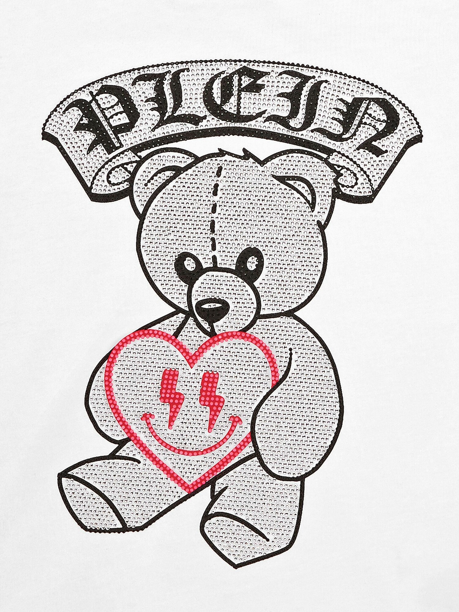 Футболка PHILIPP PLEIN Teddy Bear, размер 6 лет, бежевый/белый — фото 1