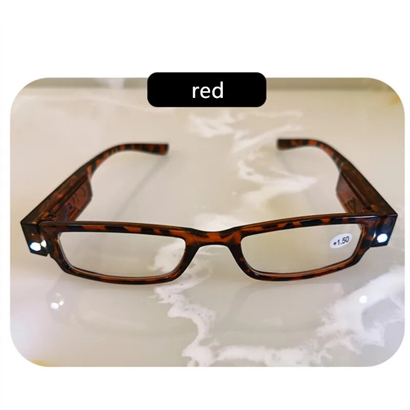 LED очки для чтения Gafas de lectura red, Красный, +250