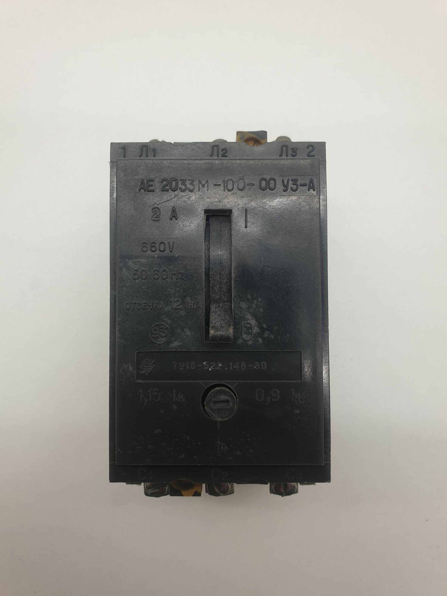 АЕ2033М-100-00УЗ-А, Выключатель автоматический, 2A, 12In, 660V 50-60Hz