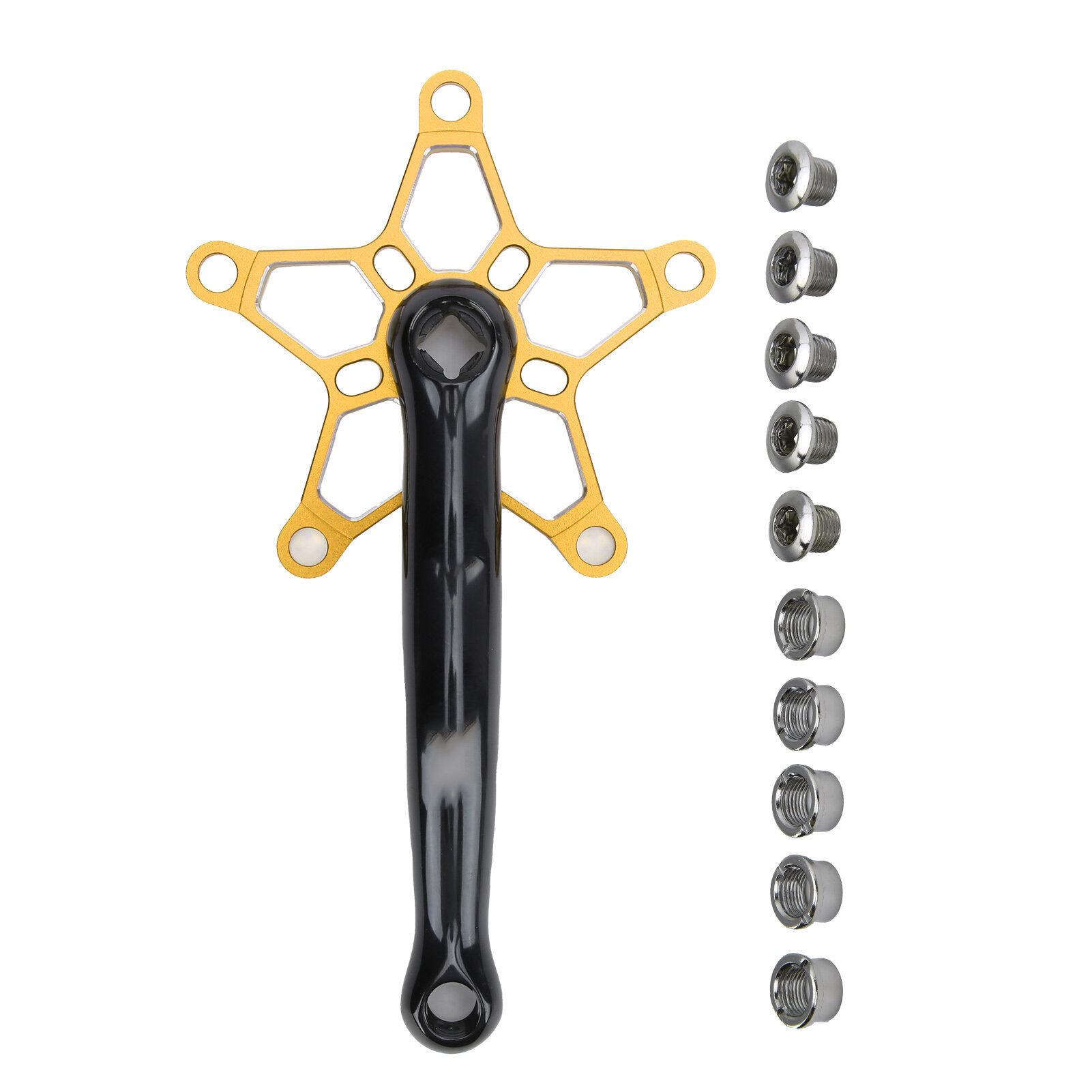 Шатуны MEIJUN для горного велосипеда, 170 мм, 130 BCD, набор шатунов MTB, левый и правый, набор шатунов, золото