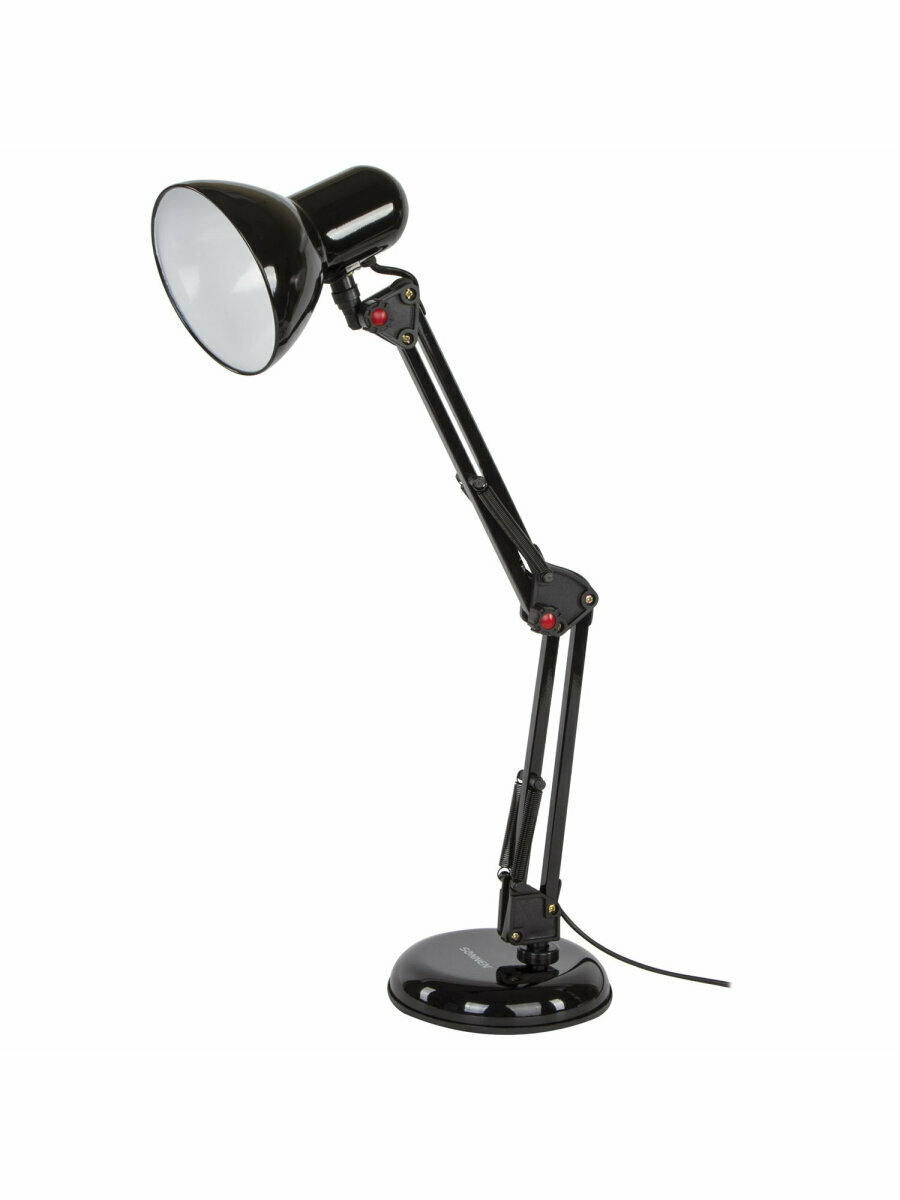 Светильник настольный Sonnen TL-007, на подставке + струбцина, 40 Вт, Е27, черный, высота 60 см