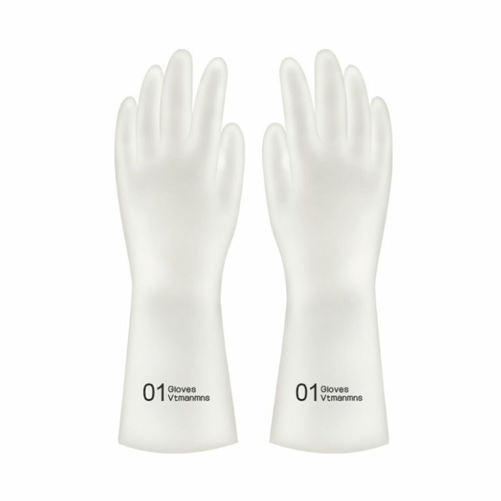 1 упаковка из 3 пар, водонепроницаемые тонкие латексные перчатки, перчатки для мытья посуды-S-01