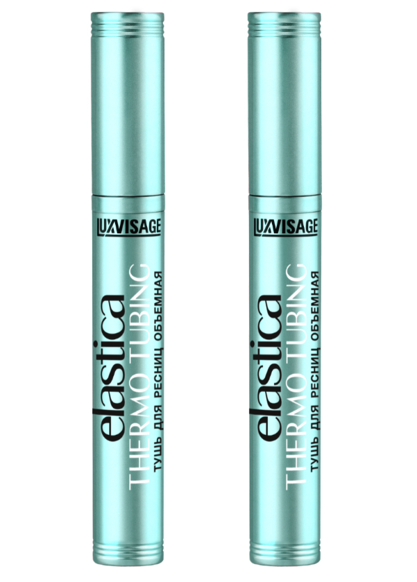 Тушь для ресниц LUXVISAGE elastica thermo tubing, черный, 9 г - 2 штуки