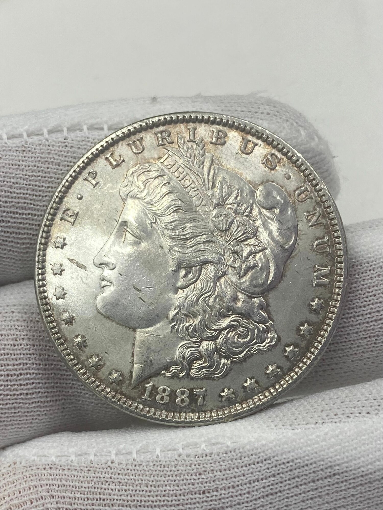 UNC! 1 доллар Морган (1 Dollar Morgan) 1887г, США