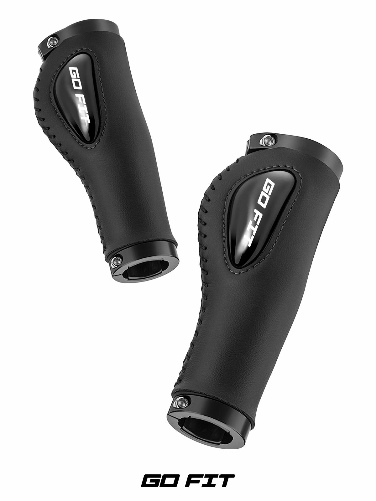 Вело грипсы GO FIT Active Grips, ручки для велосипеда, самоката, электросамоката, акссесуары, 2 штуки, черный