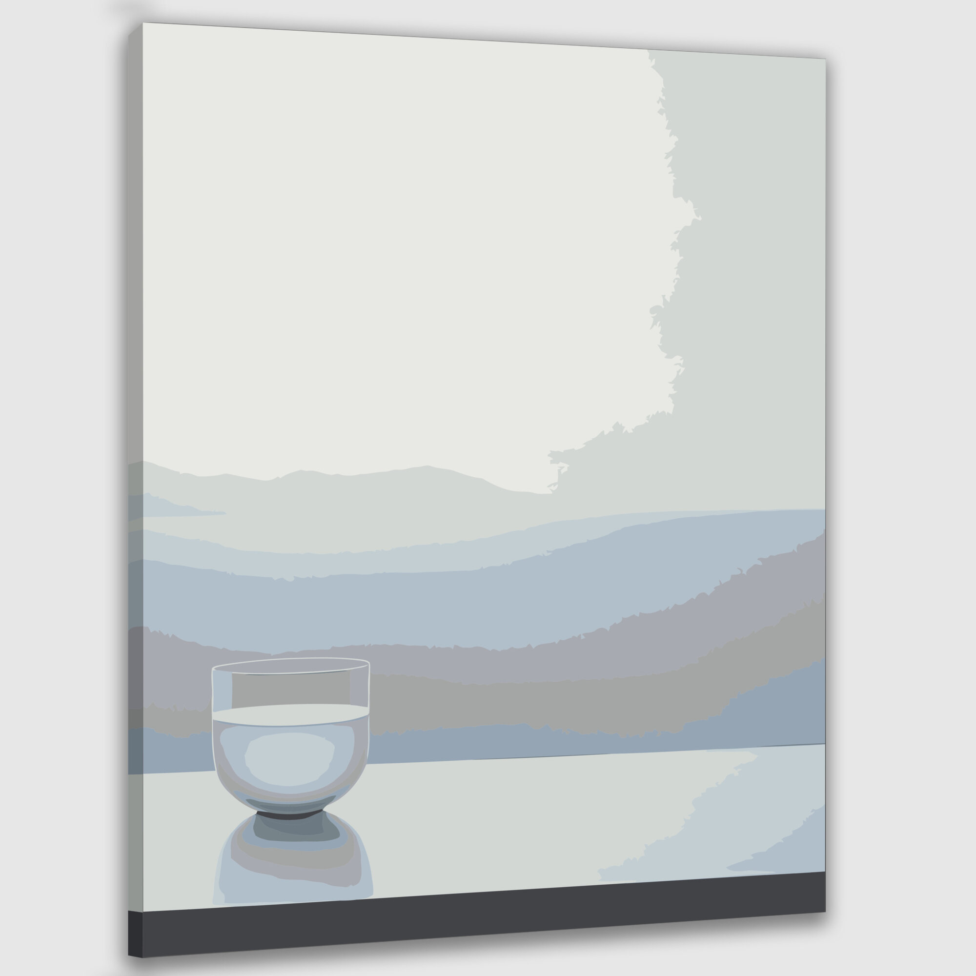 Картина по номерам 40x50 см, минимализм, спокойствие, простота, чистые линии, ограниченная цветовая пал, ясность
