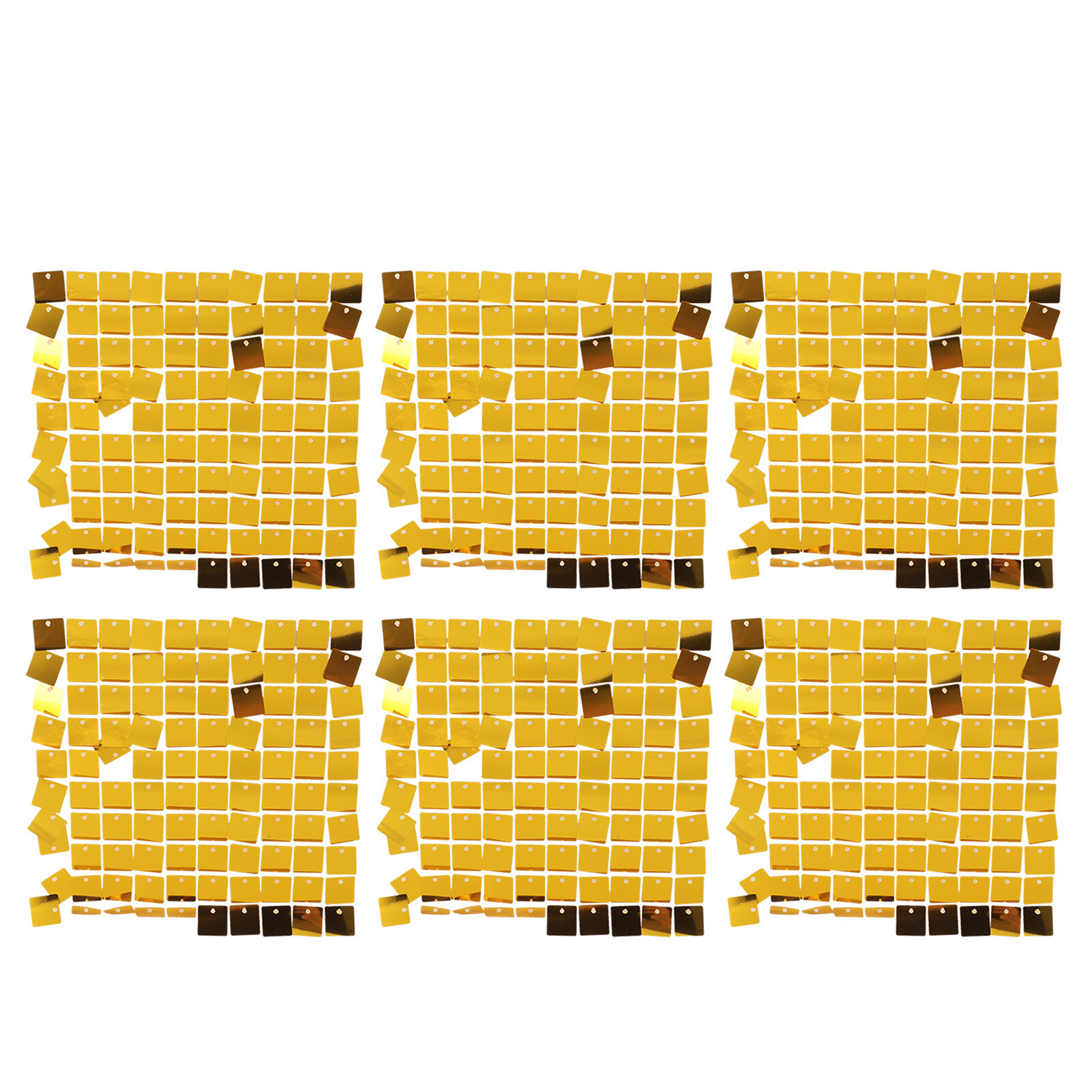 6 шт. блестящих фоновых панелей с пайетками, декоративных панелей с блестками для фотосессий, помолвки, дня рождения, годовщины, вечеринки, золотистого цвета.