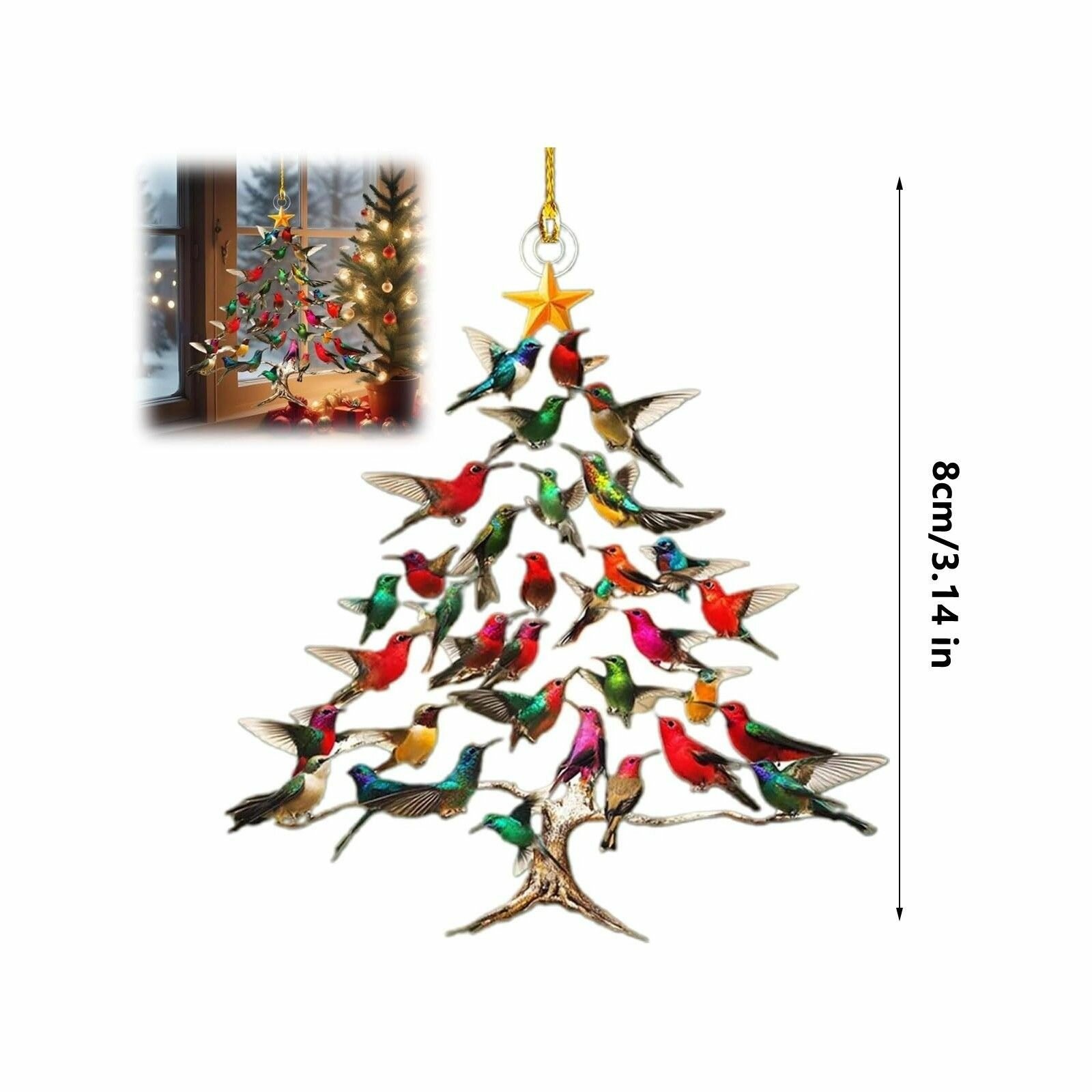 Подвеска на окно ловец солнца Колибри asdoklhq, интерьерное украшение для дома и сада