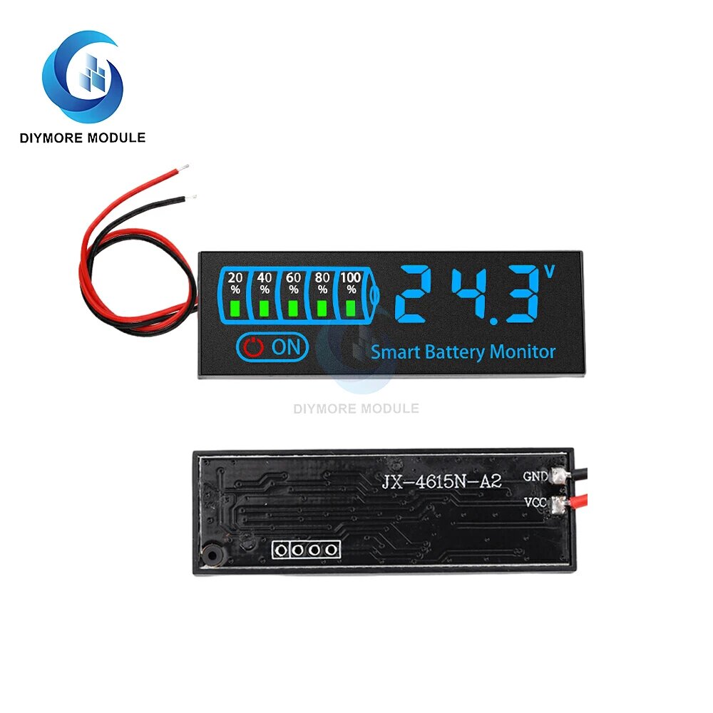 Индикатор заряда батареи diymore 7-55V Blue 1