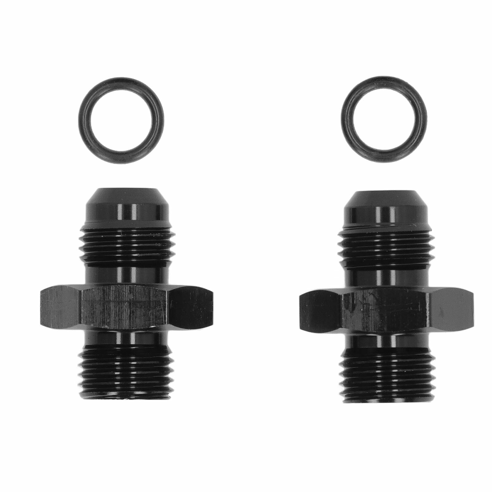 Комплект уплотнительных колец ORB6 к AN6 для топливной магистрали, черный алюминий, для впускного и выпускного коллекторов маслоохладителя.