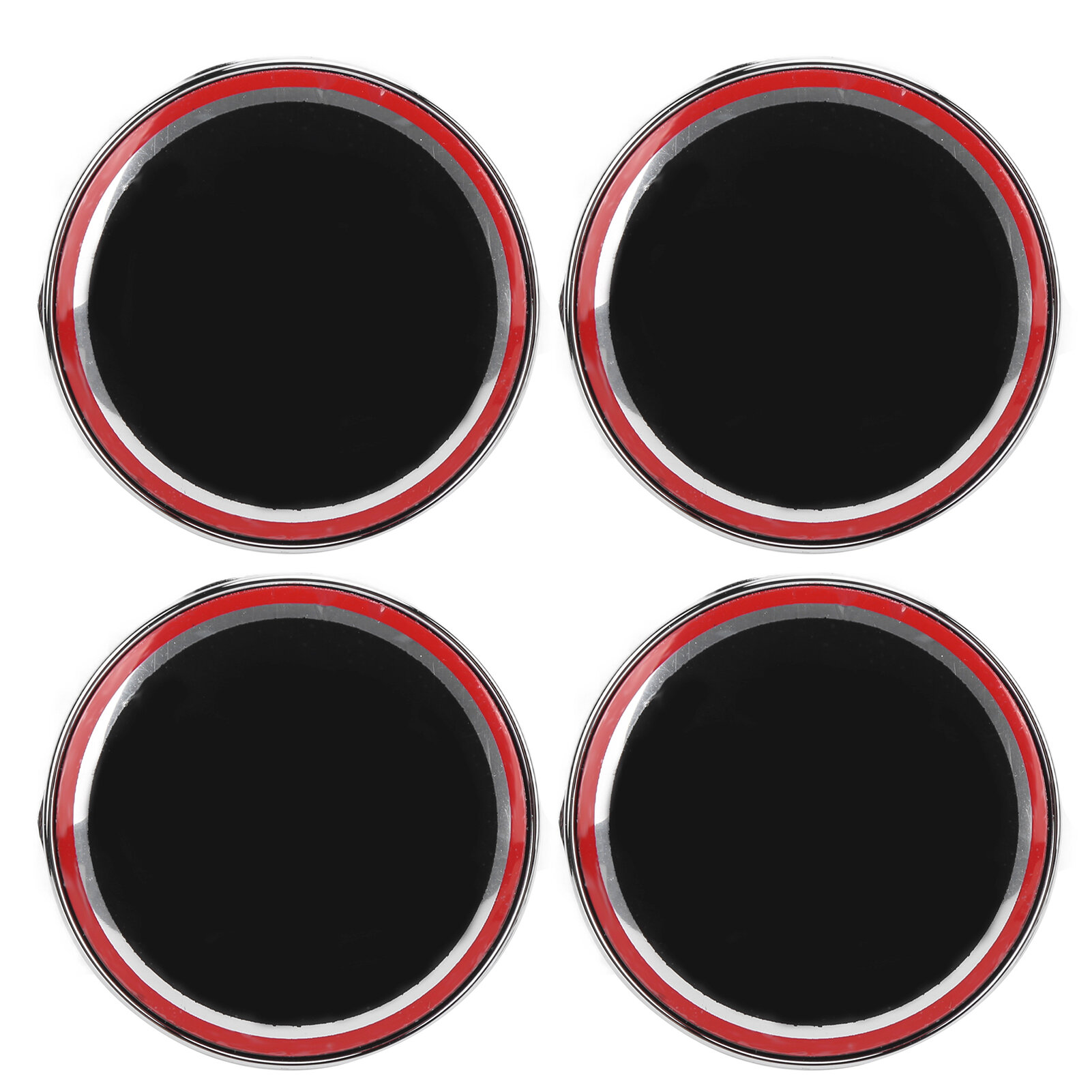 4 шт. колпачки ступицы колеса алюминий для Fiat 500 (черный/красный)