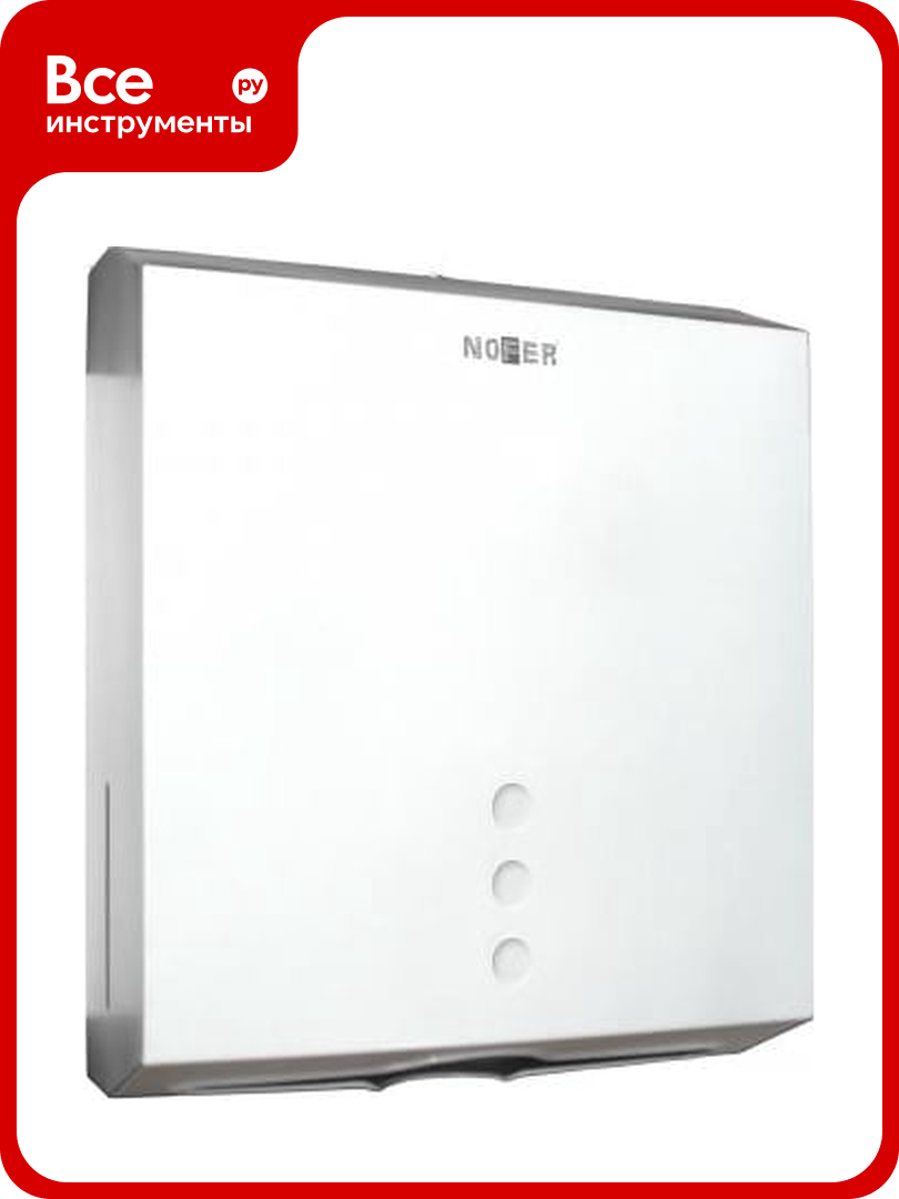 Диспенсер для бумажных полотенец из стали Nofer белый 04006. W, для бумажных полотенец из стали nofer белый 04006