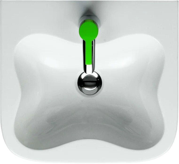 Раковина подвесная Laufen Florakids 8.1503.1.000.104.1 45 подвесная, 45 см, фарфоровая, раковина для ванной, белая, полукруглая, со сливом-переливом, для детей