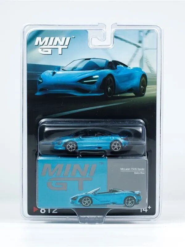 Машинка TSM MINI GT 1/64 #812 McLaren 750S Spider left rudder Blister Packaging Die-cast Alloy Car Model Collection Display Gift