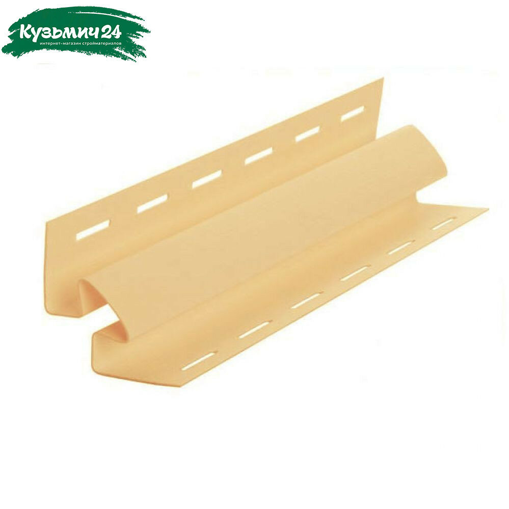 Сайдинг планка угол внутренний Бежевая Блокхаус