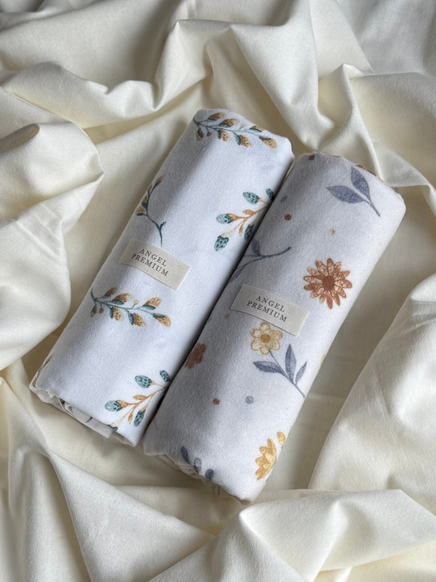Комплект больших фланелевых пеленок ANGEL PREMIUM 100х120