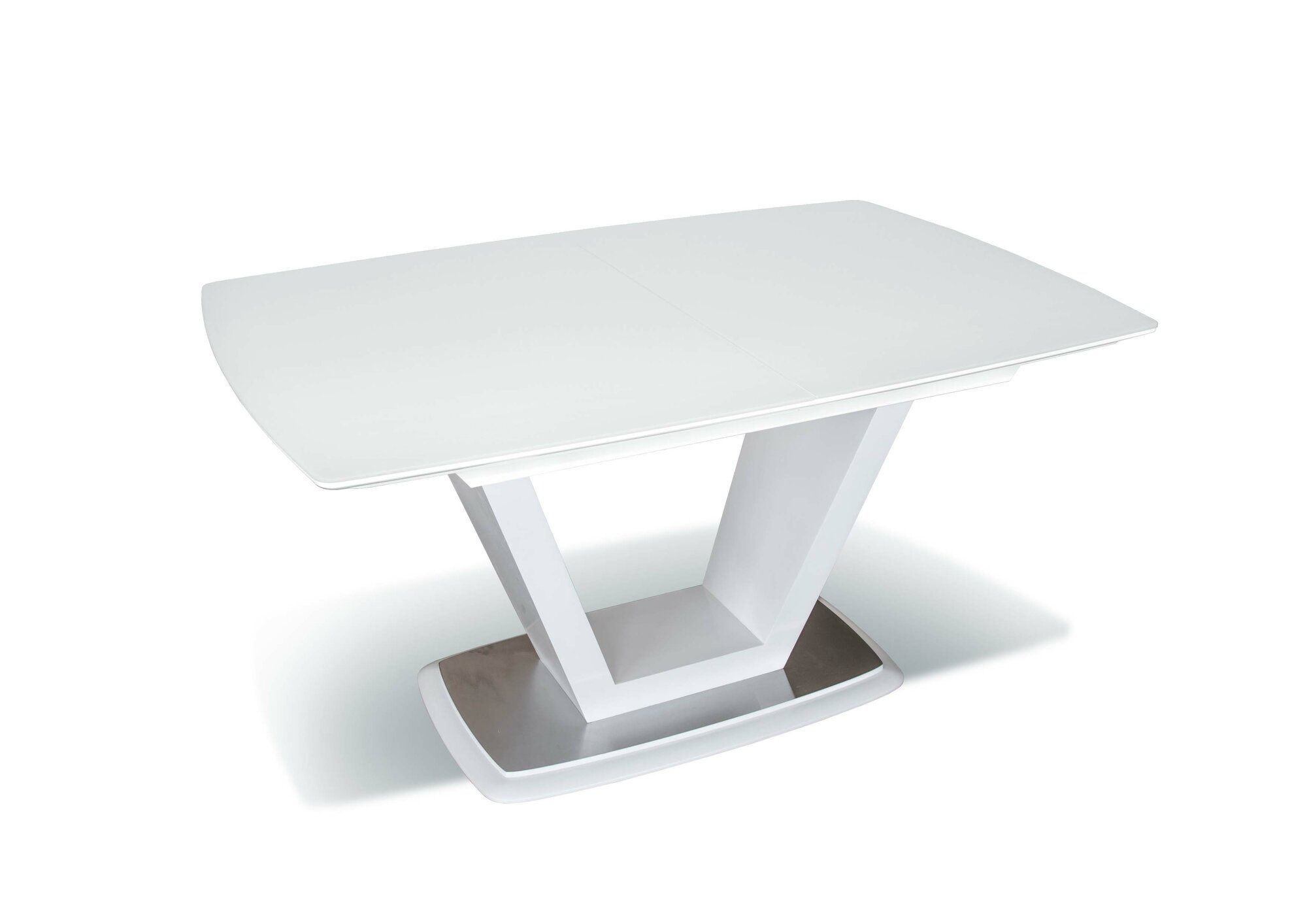 Стол "Верона" 1400мм стекло, белый глянец