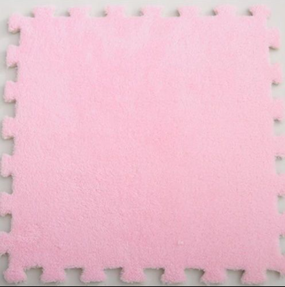 Плюшевый коврик-пазл на полу, 10 шт , розовый, 30*30CM.