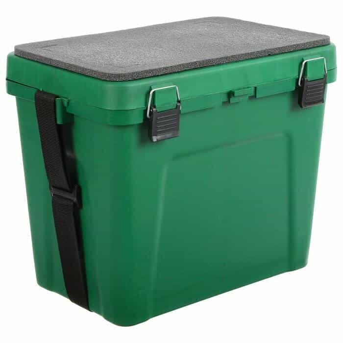 Ящик зимний, зеленый малый "ТРИ кита" (4 отделения для приманок ) (310*360*240)