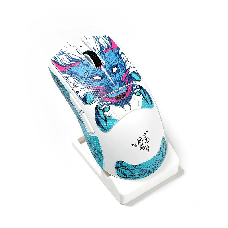 Наклейка для мыши Orl Dragon Blue для Razer DeathAdder V3 Pro/V2 Pro и Logitech GPW