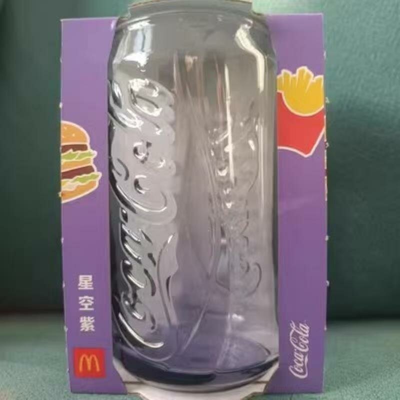 Стеклянный стакан McDonald's, объём 350 мл(Высокое качество)Звёздное фиолетовое