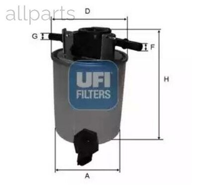 UFI 2402001 UFI Фильтр топливный 24.020.01