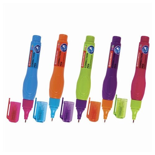 Ручка-корректор BRAUBERG MIX, 9 мл, металлический наконечник, ассорти, 229075