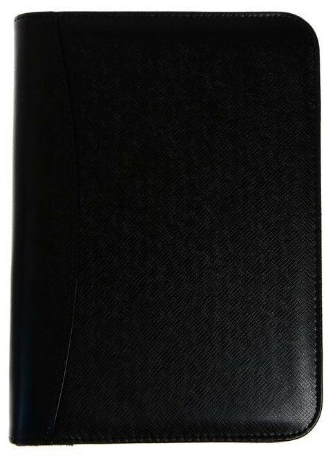 Органайзер на кольцах, формат А5, 96 листов в линейку, на молнии с 3-х сторон, кожзам, с калькулятором