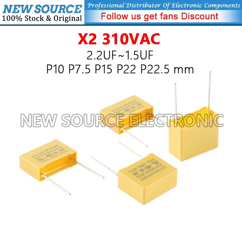 Конденсатор полипропиленовый 0.22uf224K-P15