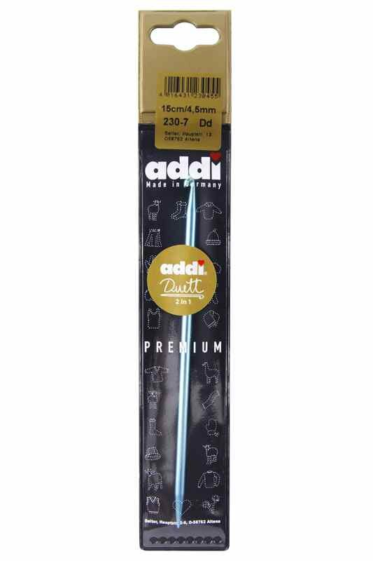 Крючок вязальный алюминий addiDuett №4.5 15 см