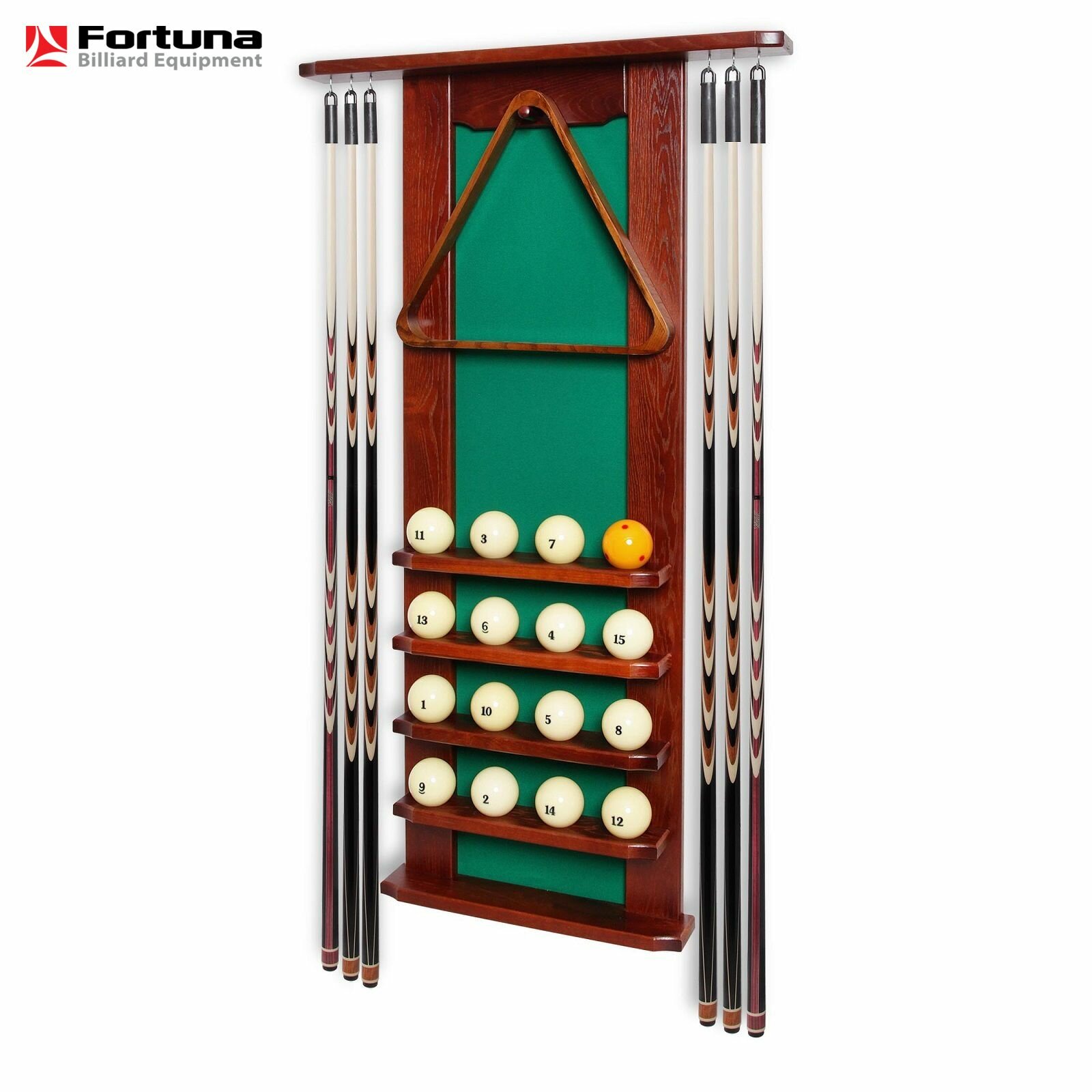 Киевница для бильярда, Fortuna София, для 6 киев, коричневая