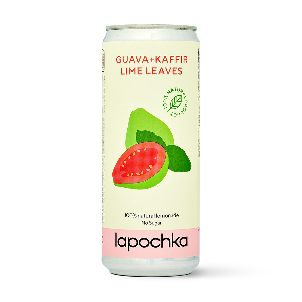 Лимонад Lapochka "Гуава-Лайм", без сахара, в металлической банке, 0,33 л