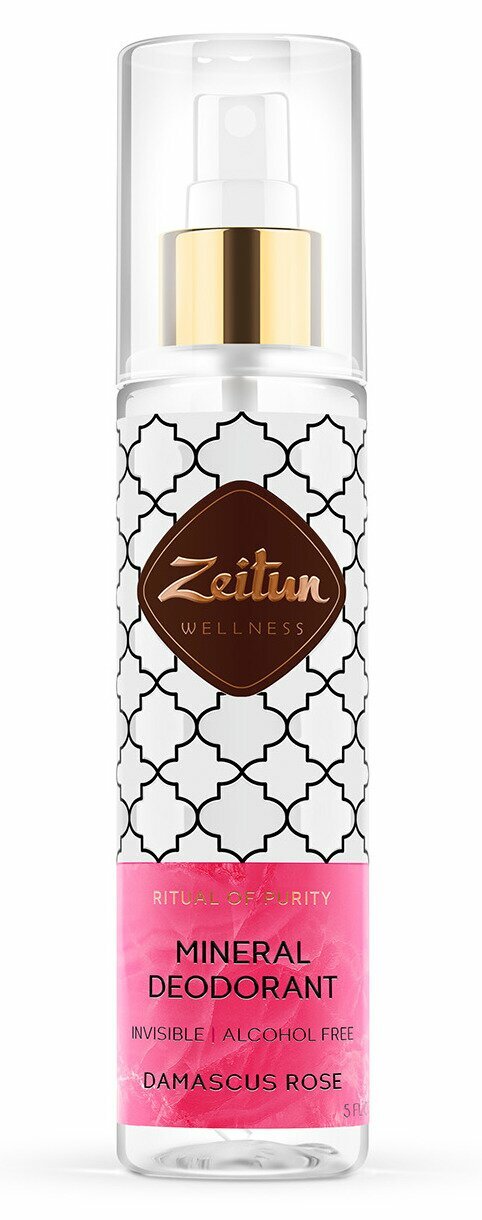 Zeitun Дезодорант-антиперспирант Дамасская роза, спрей, флакон, 150 мл, 200 г